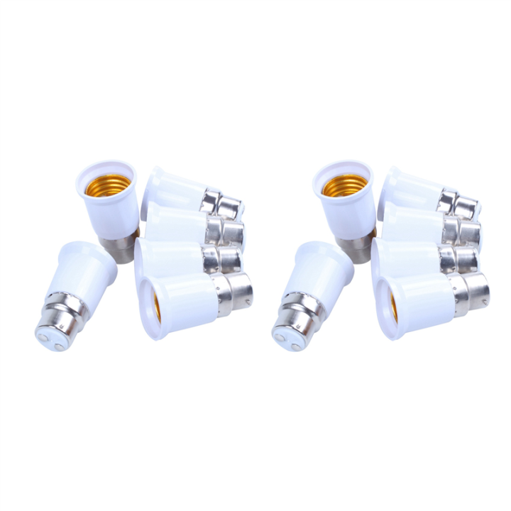 12 x Bayonet BC Cap B22 To E27 ES Edison Screw Light Bulb Lamp Base ...