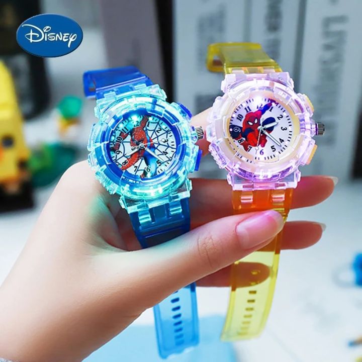 Disney Frozen Cartoon Spider Man Children Watches For Kids Wristwatch ...