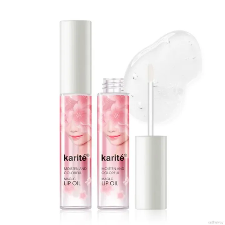 Karite Lip Makeup Liquid Crystal Glow Lip Gloss Oil Liquid Lipstick Pigment Glitter Lipgloss Lip ...