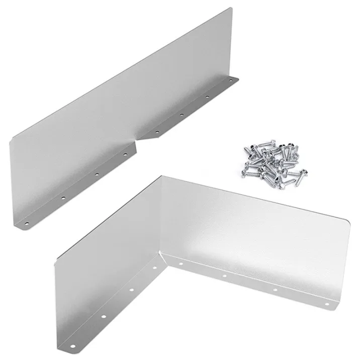 4 Pack Silver Gutter Splash Guards for House Roof Corner Diverter Roof ...