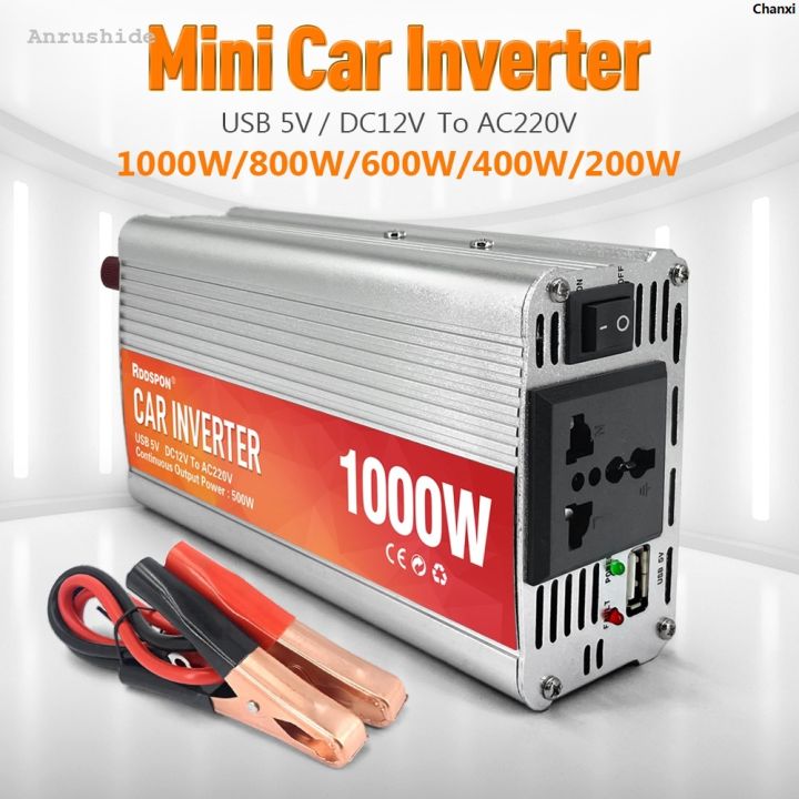 Chanxi【2025 Version】 Car Inverter 12V 220V 200W-1000W AC Power ...