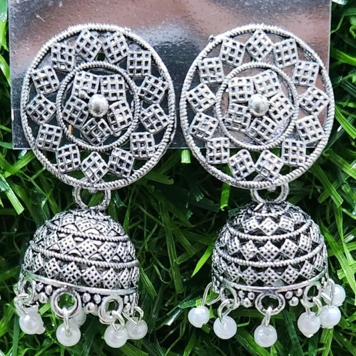 Ladies Jimikki Hoop Earrings - Silver | Daraz.lk