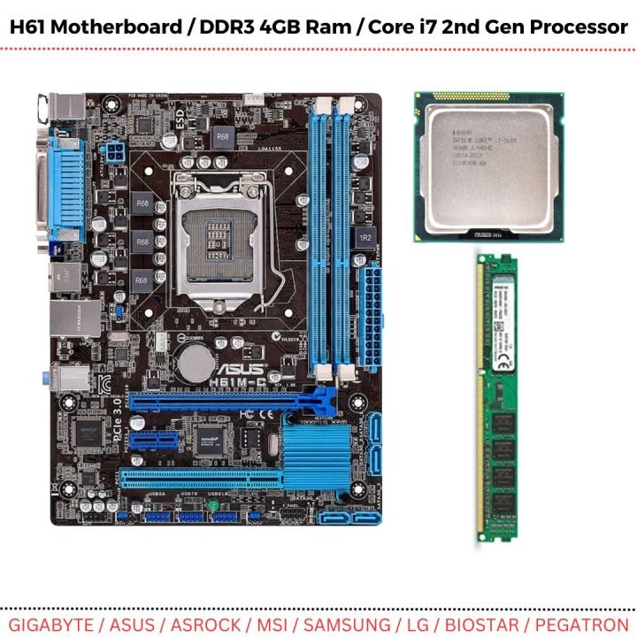 Core I7 2nd Gen Combo Pack | H61 2nd Gen Motherboard / I7 2nd Gen ...