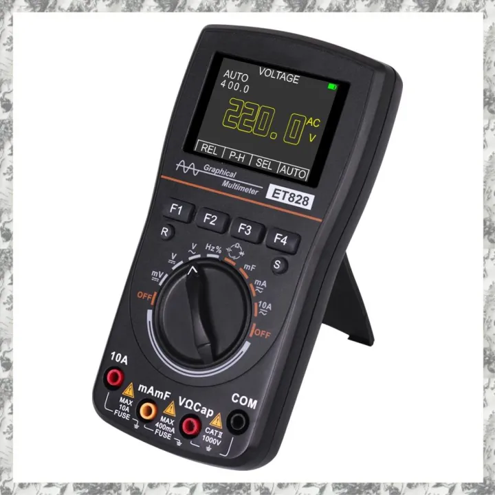 ET828 2 in 1 LED Oscilloscope Multimeter Handheld Color Screen Scope ...