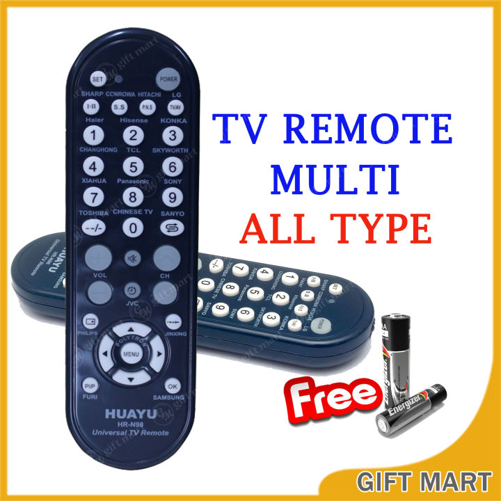 Huayu Universal HR-N98 / Multi CRT TV Remote & Free Batteries | Daraz.lk