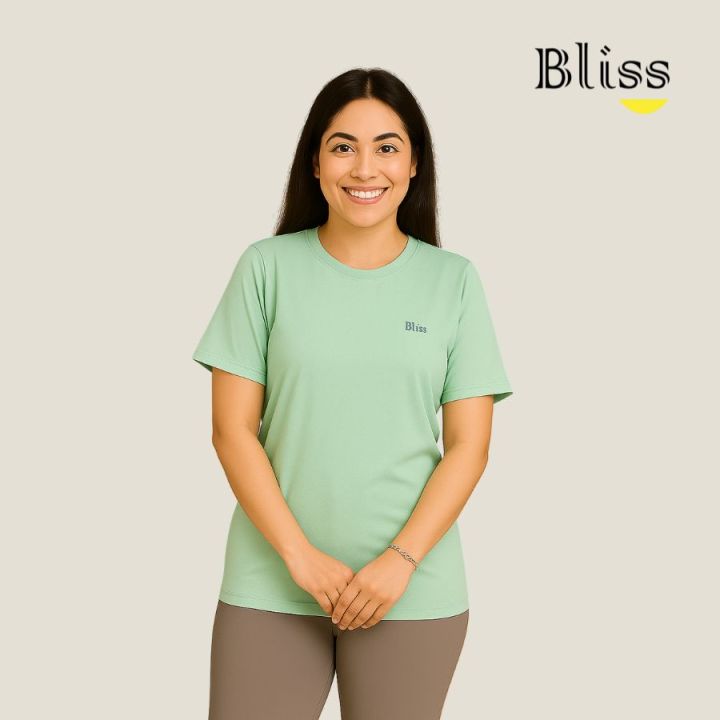Bliss Ladies T-shirt (Basic Crew Neck Stretch Tee) | Daraz.lk