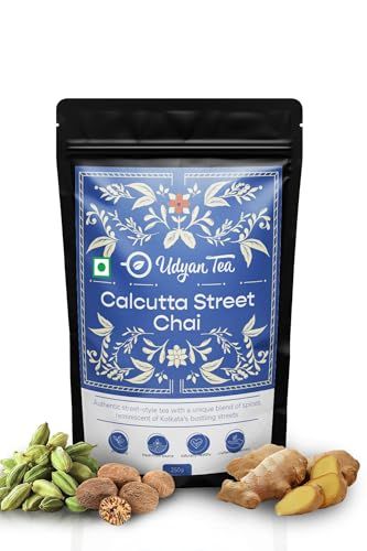 Udyan Tea Calcutta Street Chai|Ginger,Cardamom,Nutmeg|Preservative-Free ...