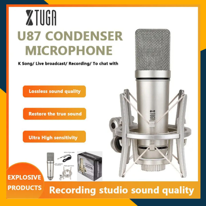 Xtuga U87 Studio Recording Condenser Cardioid Microphone with Shock ...