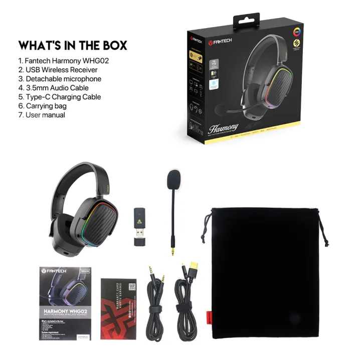 Fantech Harmony WHG02 – Wireless Gaming Headset | Daraz.lk