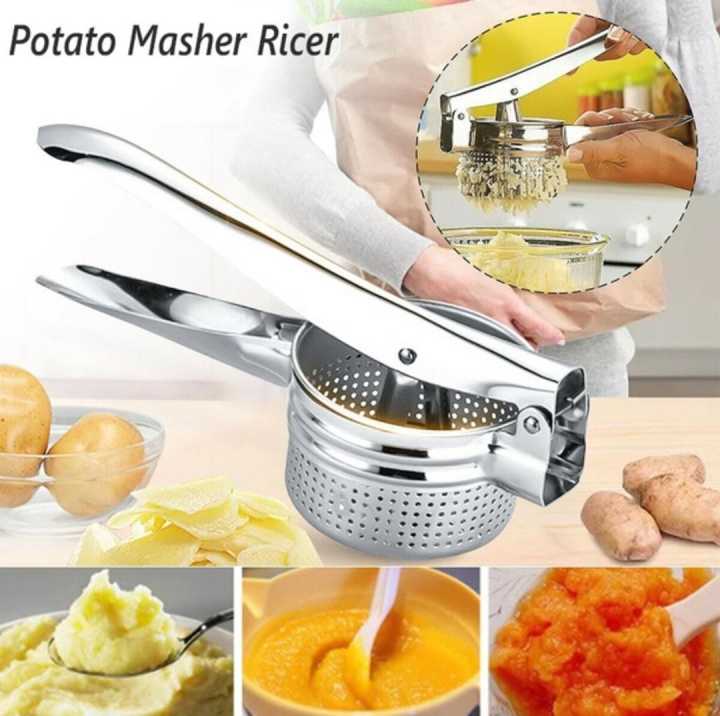 Potato Ricer Multi‑functional 100% Stainless Steel Potato Press Food ...