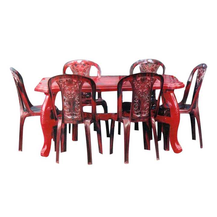 Nippon Plastic Table with 6 Chairs - 2 year company warranty | Daraz.lk