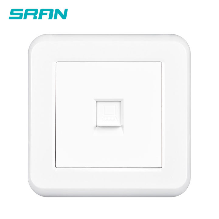 【Topnotch Store】SRAN RJ45 socket，white flame retardant PC panel 82mm ...