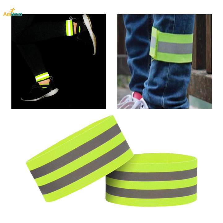 Reflective Bands Elastic Safety Reflector Tape Straps for Arm Ankle ...
