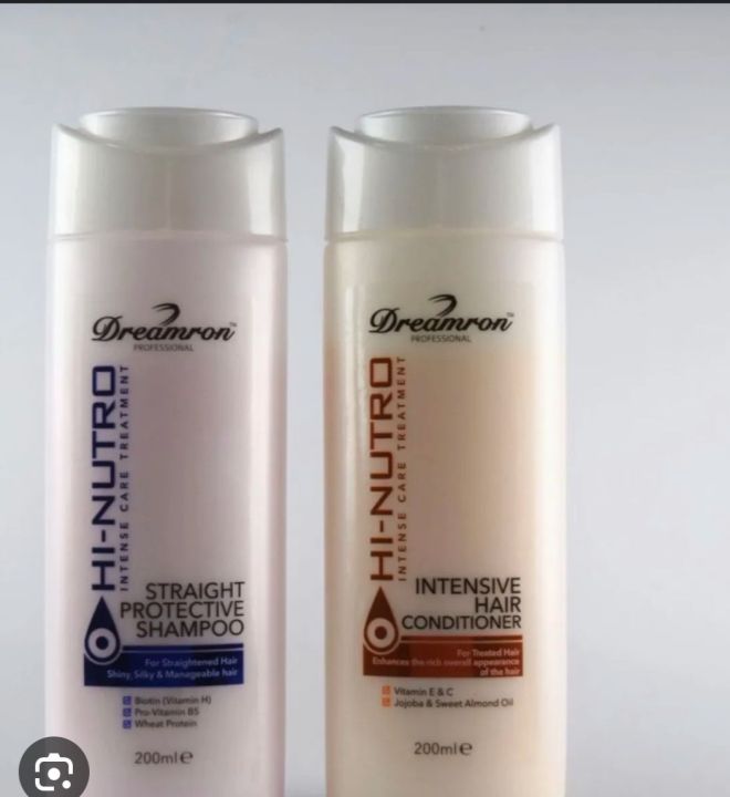 Dreamron straight protective shampoo and conditioner 200ml | Daraz.lk