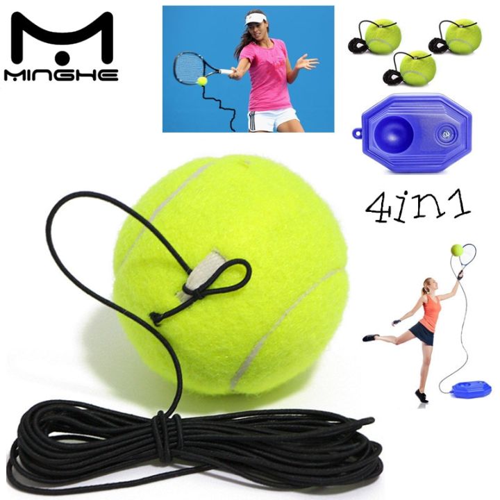 Tennis Rebounder, 3 Trainer Balls with String + Trainer Solo Practice ...