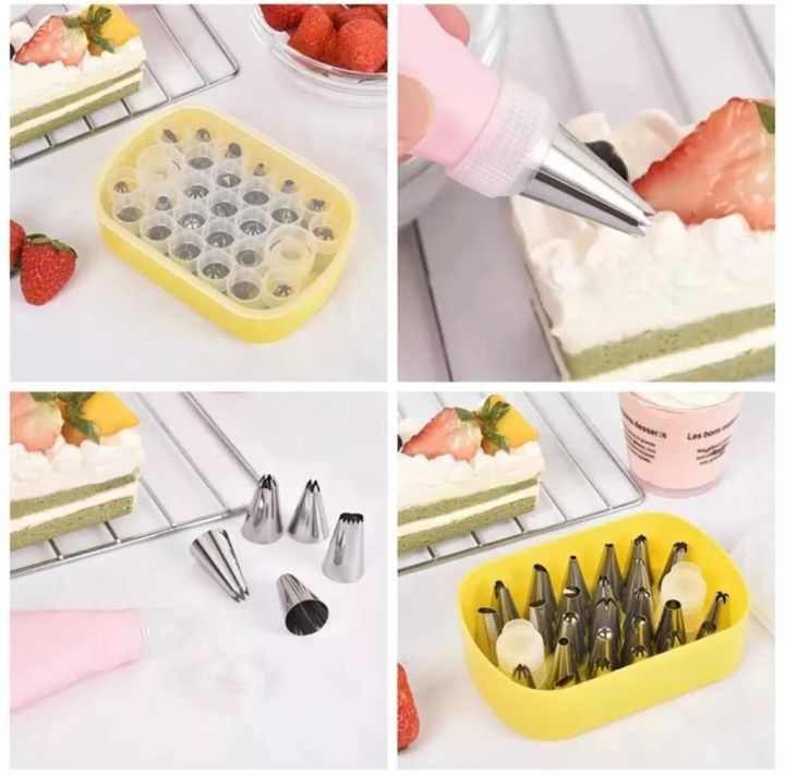 27pcs/box Cake Decorating Tips Set Cream Icing Piping Nozzle Icing ...