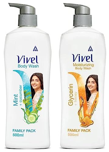 Vivel Body Wash, Glycerin & Honey, Moisturising Shower Gel, For Glowing ...