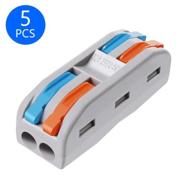 5PCS 1 in Multiple out Quick Wiring Connector Universal Splitter Wiring Cable Push-in Can ...