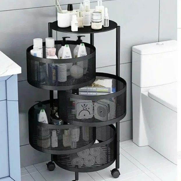 3 Tier Round Kitchen Storage Rack / 3 Tier Basket Rack | Daraz.lk