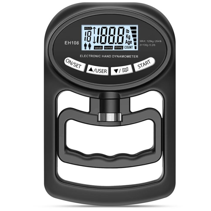 NEW 265 Lbs / 120Kgs Hand Dynamometer Grip Strength Trainer-Electronic ...