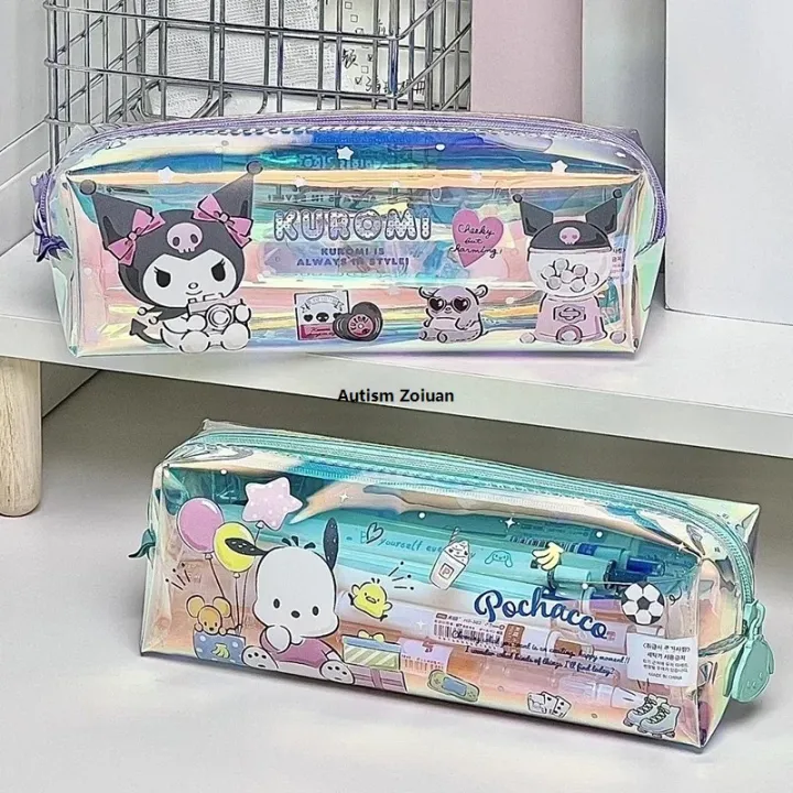 Waterproof transparent storage bag pencil case Sanrio Pochacco Kuromi ...