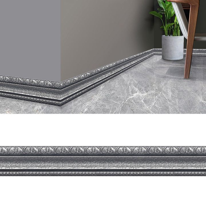Thick Soft Material Wall Trim Line Self-Adhesive Skirting Decor Line ...