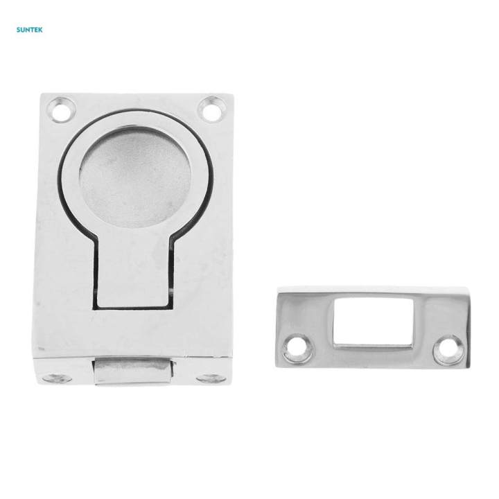 2pcs 316 Stainless Recessed Hatch Pull Buckle Floor Latch Flush Ring ...