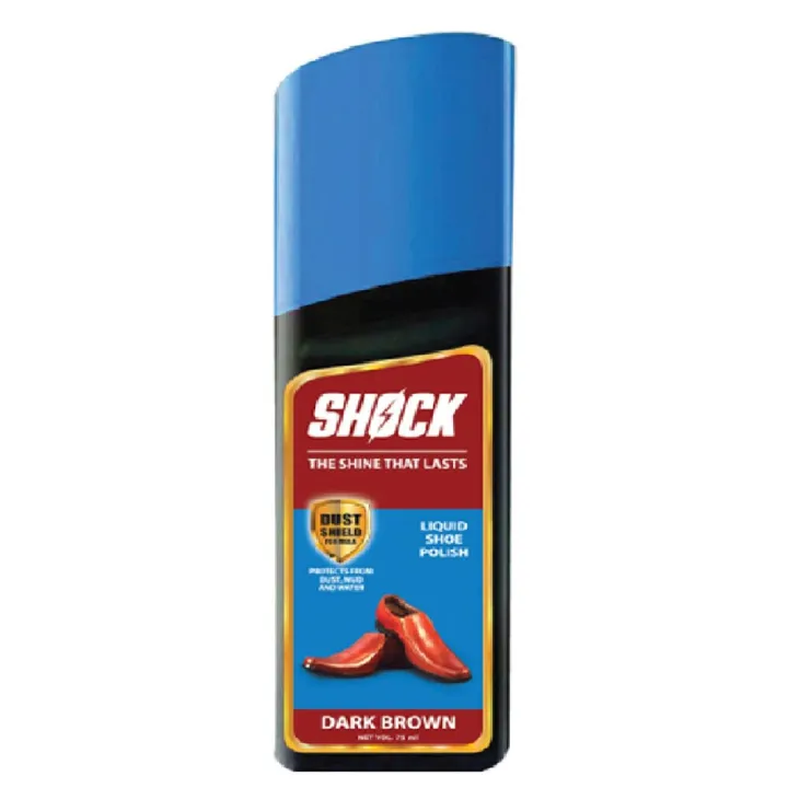 Shock Liquid Shoe Polish Dark Brown 75 Ml | Daraz.lk