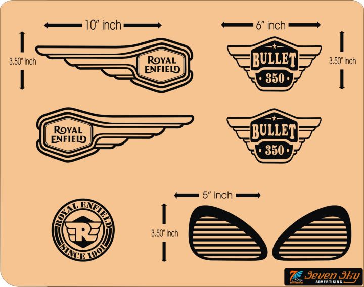 Royal Enfield Bike Stickers Luminous Plotter Cutting Modify Classic ...