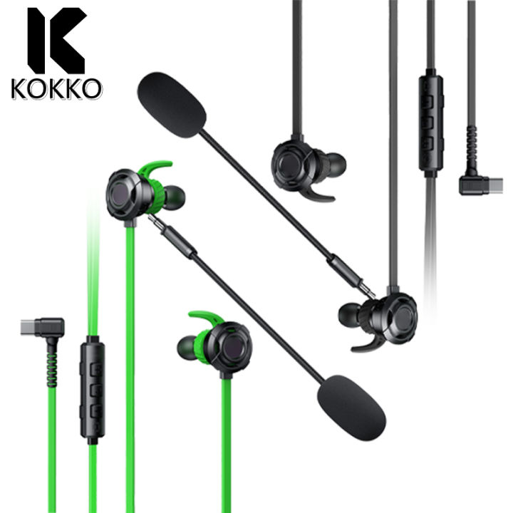 KOKKO M76 Wired Headphones L-Shaped Type C Jack Stereo Sound Noise ...