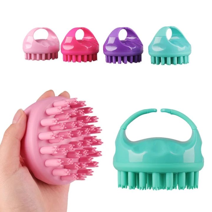 New Arrival Silicone Shampoo Brush Handheld massage comb Hair Washing ...