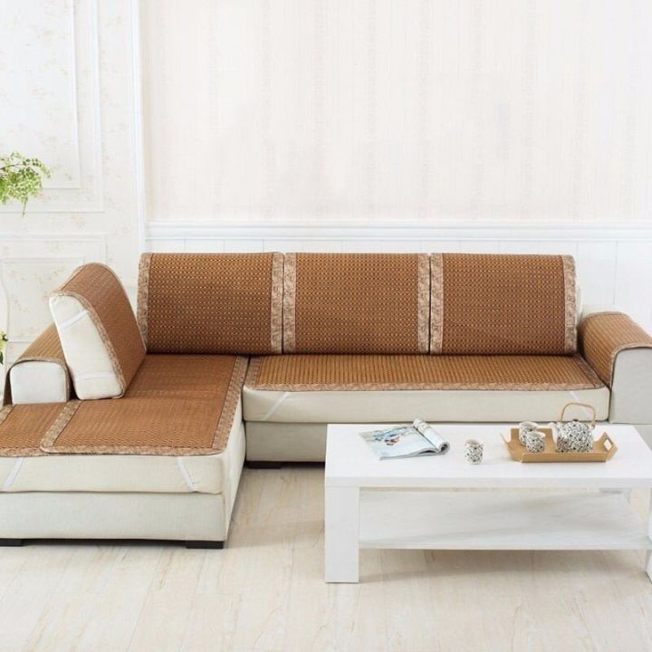Delicate Sofa Pad Rattan Mat Sofa Protector Couch Silp Cover Stain ...