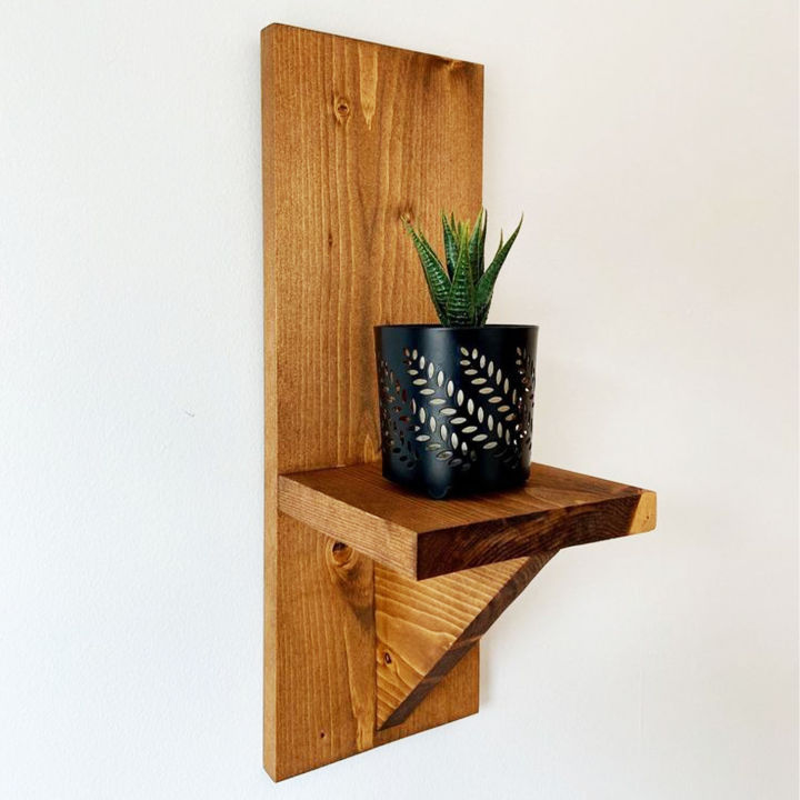 Mr Wood- Modern & Stylish Wooden Wall Rack/ Wall Mount Plants Rack ...