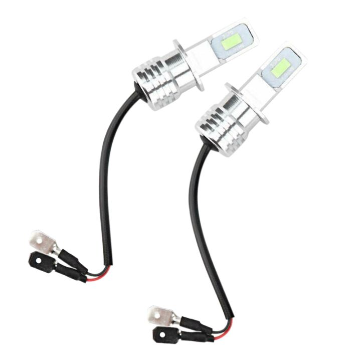 2Pcs H3 LED Fog Light Bulb Conversion Kit Super DRL Lamp 8000K 110W ...