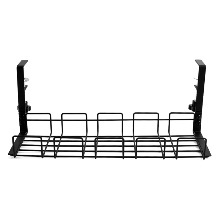 Under Table Storage Rack Metal Management Tray Home Office Desk Wire ...