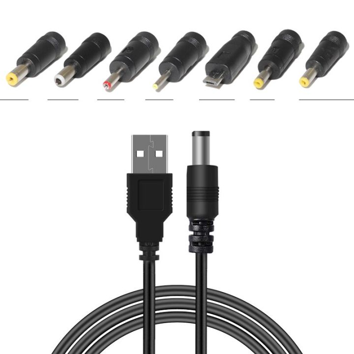 8 in 1 Universal 5V DC Jack Charging Cable Power Cord USB to DC Power ...