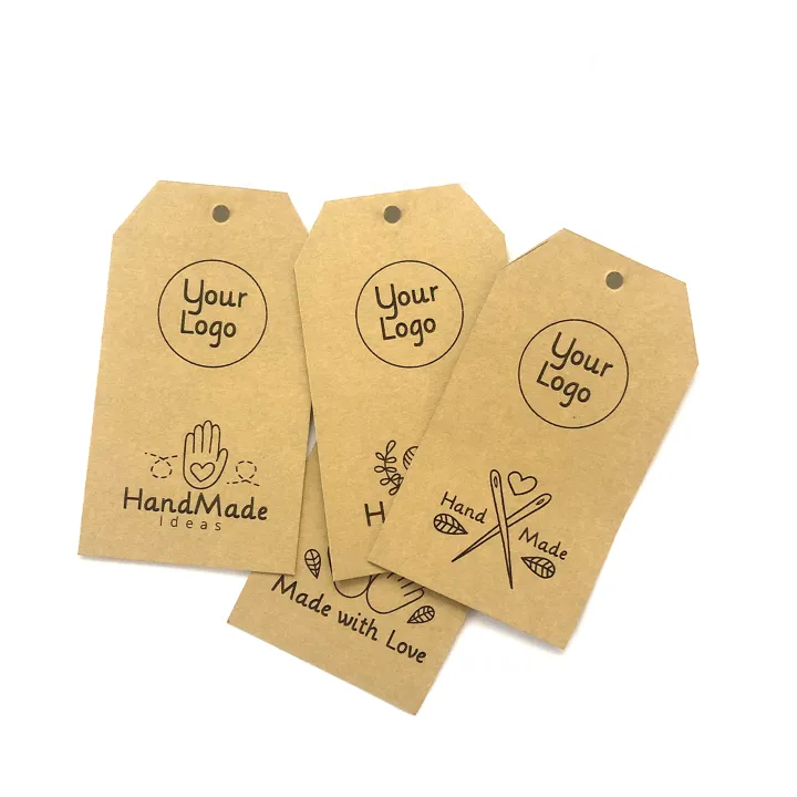 100Pcs Custom Craft Hang Tags, Clothing, Brand, Fashion, Accessories ...