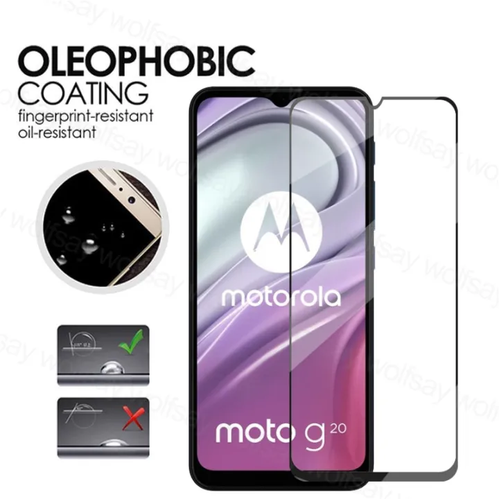 Full Glue Glass For Motorola Moto G20 Screen Protector Tempered Glass ...