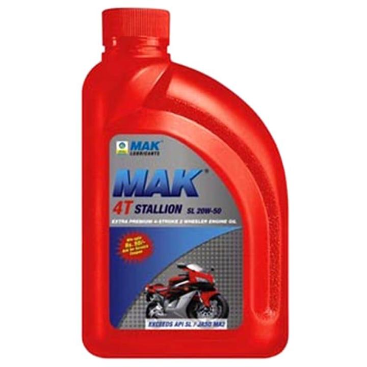 Mak 4T Plus 20W - 50 (Stallion) Four Stroke Motorcycle Oils - 1 Ltr ...