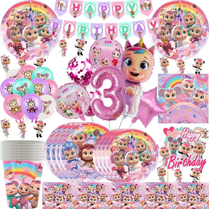 paper plates Cartoon Cry Babies Birthday Party Supplies Decorations ...