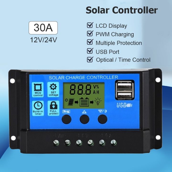 PowMR 30A PWM Solar Panel Battery Charge Controller12V 24V | Daraz.lk