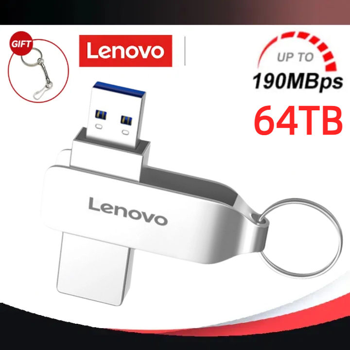 Lenovo 16TB Super Mini USB Flash Drive 64TB Pen Drive 128gb Micro ...