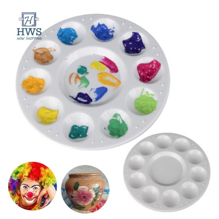 11 Wells Art Paint Plastic Drawing Tray Color Palette Oil Watercolour ...