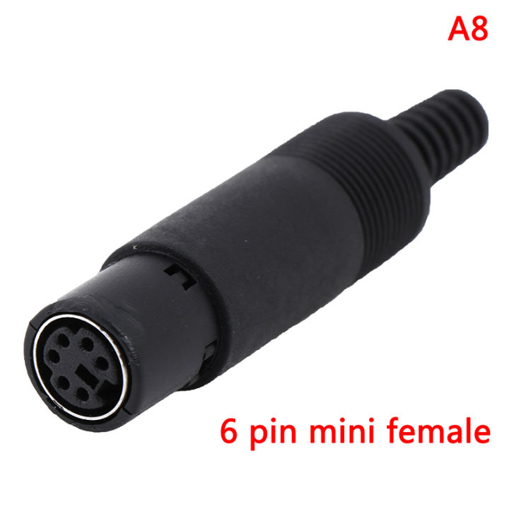 Mini DIN Plug Socket Connector 3/4/5/6/7/8 PIN Chassis Cable Mount Male ...