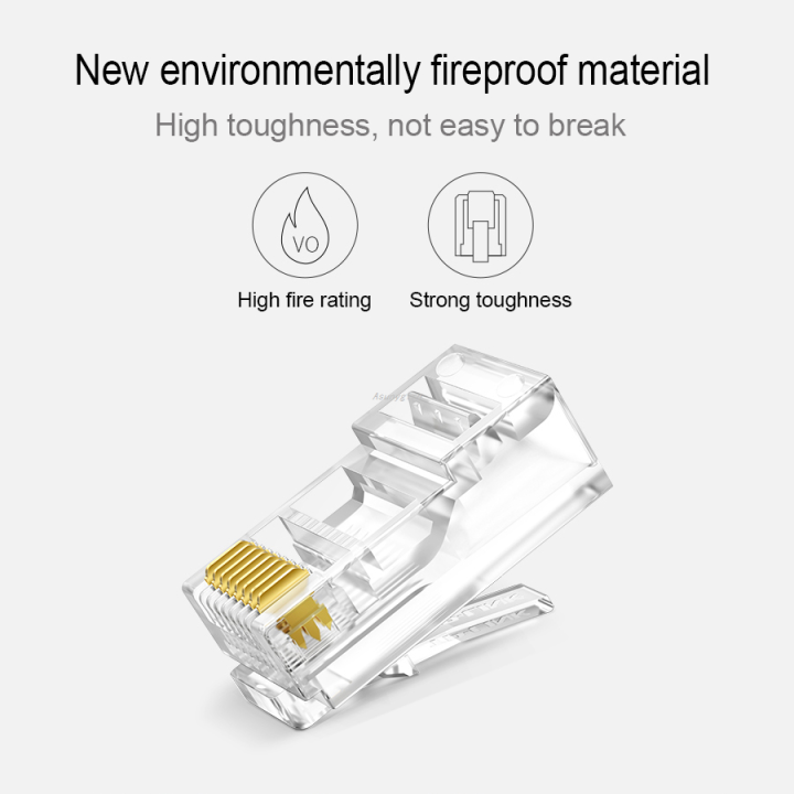 Asunygiro xintylink rj45 connector rg rj 45 cat6 ethernet cable plug ...