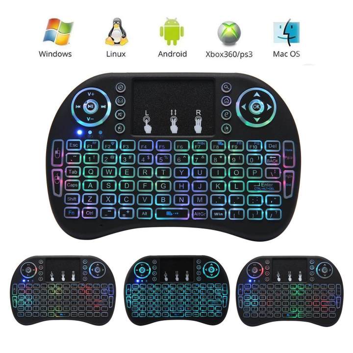 2.4 G I8 Mini Portable Wireless Keyboard With Touchpad Mouse Multi ...