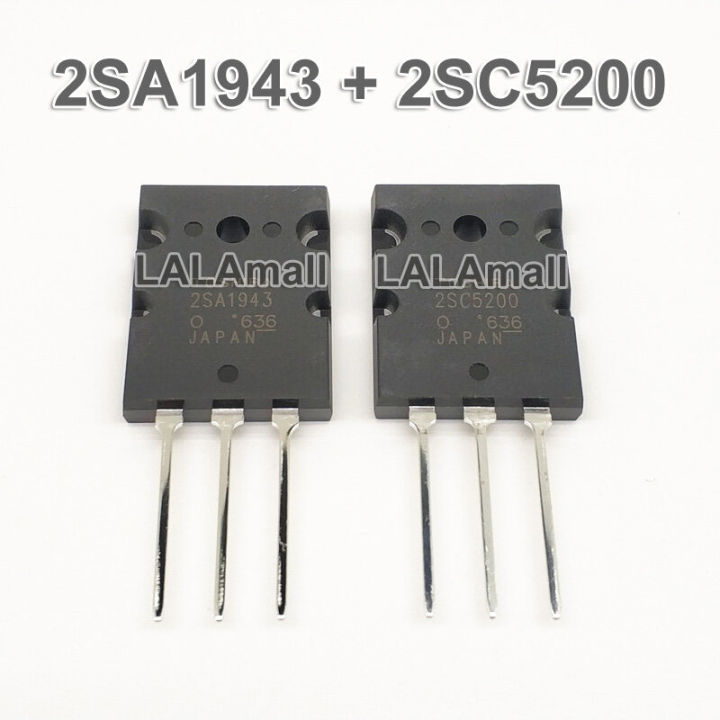 2pairs Original (2pcs A1943 +2pcs C5200 ) 2SA1943 2SC5200 TO-3PL 15A/230V/150W Audio Power ...