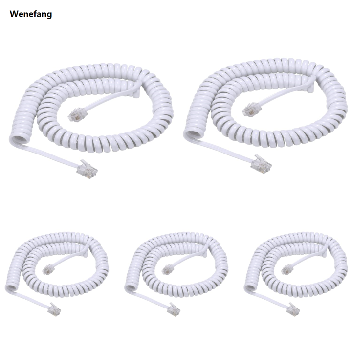 Wenefang Original RJ9 Coiled Telephone Wire 6FT Curved Telephone ...