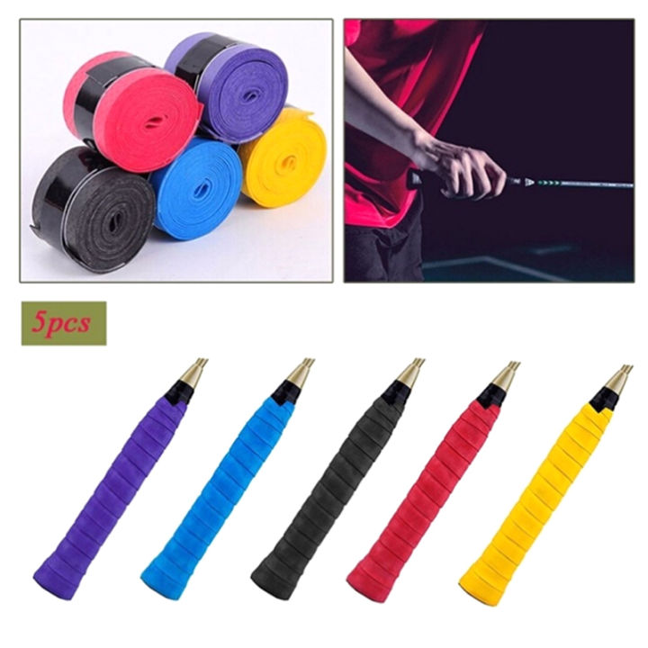 [Cumarba] 5pcs Anti Slip Racket Over Grip Roll Tennis Badminton Squash ...