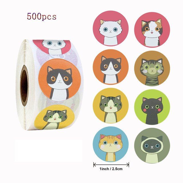 Stickers Roll For Kids Stickers Reward Cute Qiduo Teachers Labels 500Pc ...